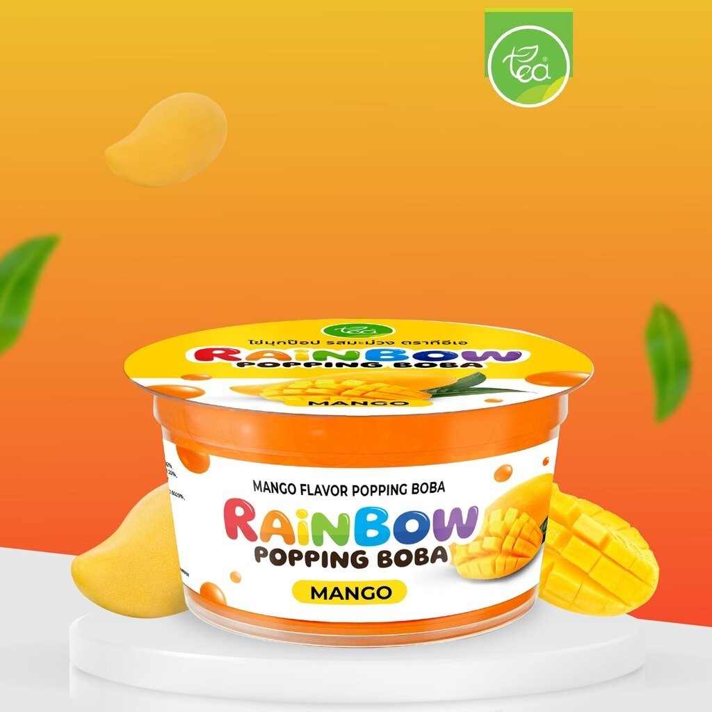 ไข่มุกป๊อป มุกป๊อป มะม่วง 130 กรัม เรนโบว์ป๊อปปิ้ง Rainbow Popping Boba ...