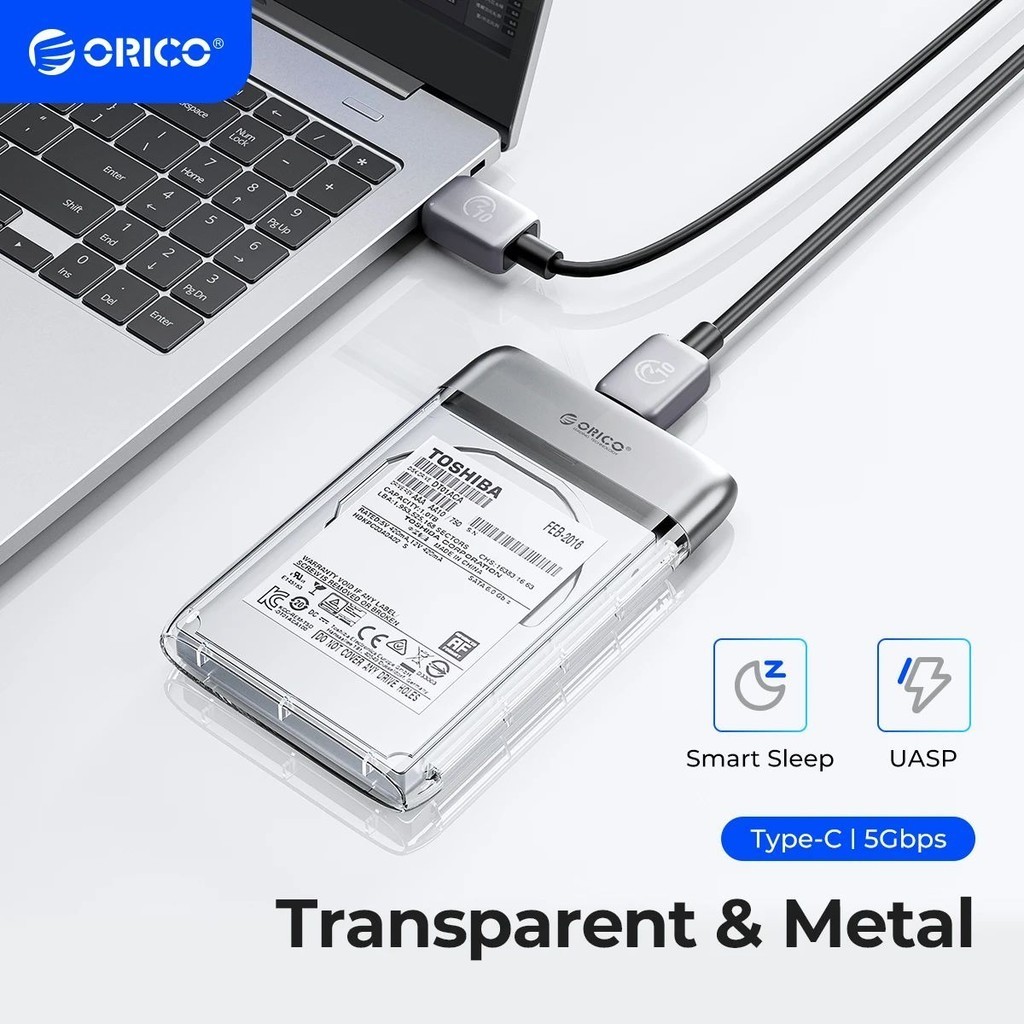 Orico 2.5 นิ้ว HDD Case Type C ถึง C Data Cable รองรับ 6TB SATA HDD SSD ...