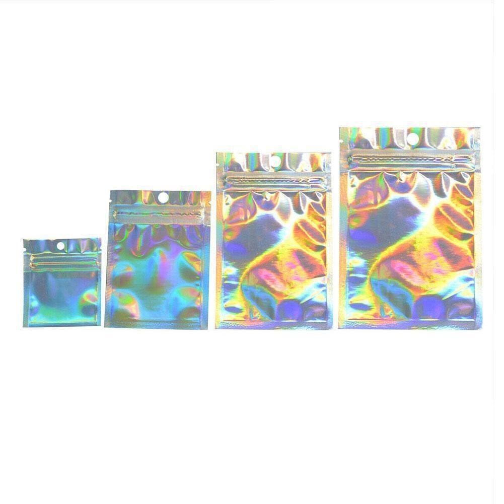 ถุงซิปอลูมิเนียม อเนกประสงค์ สีรุ้ง สําหรับใส่ใบไม้ 100 ชิ้น G3P3 ...