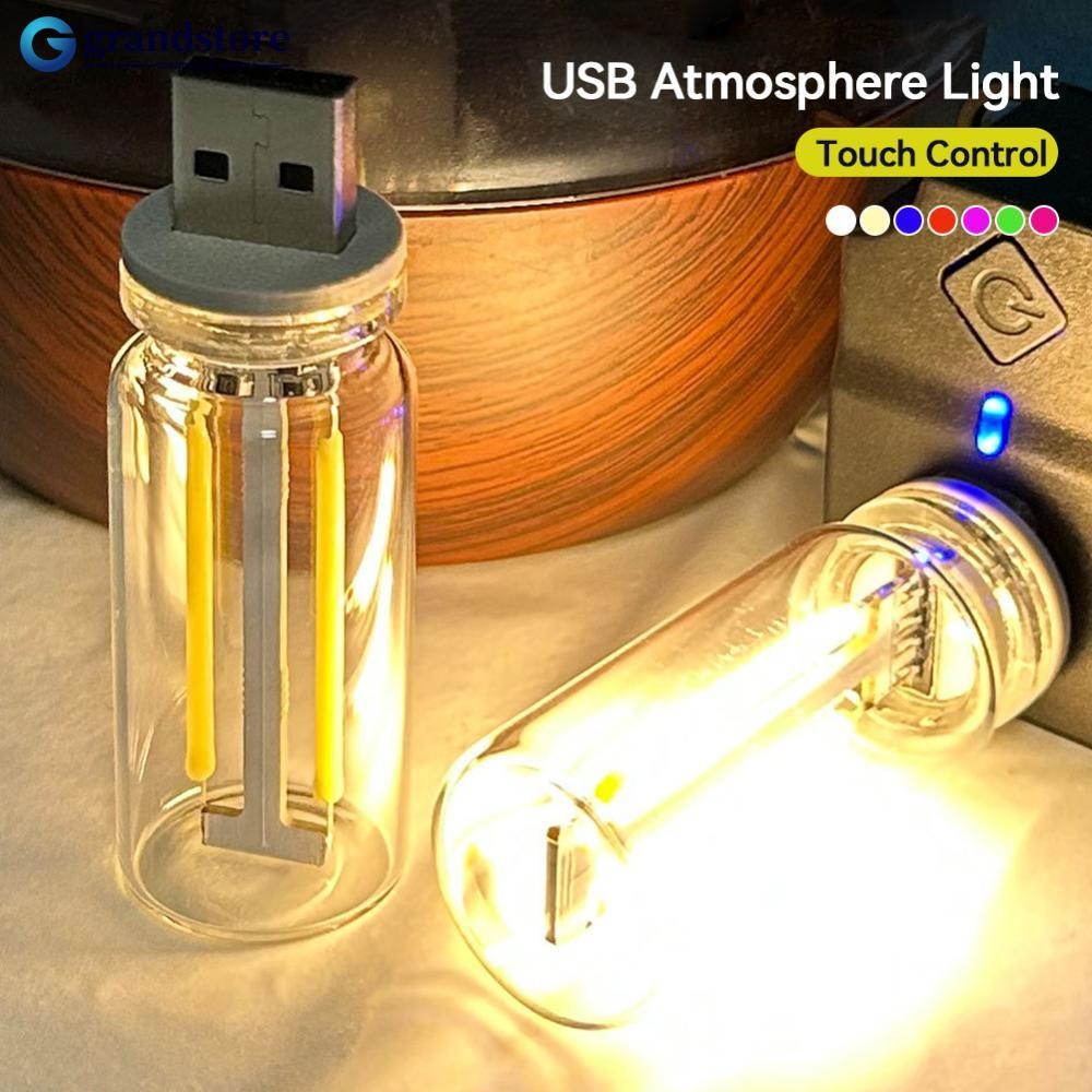 GRS 1pc Touch Control รถ USB LED Light บรรยากาศหลอดไฟไส้โคมไฟ LED Filament Night ตกแต่ง | Shopee ...