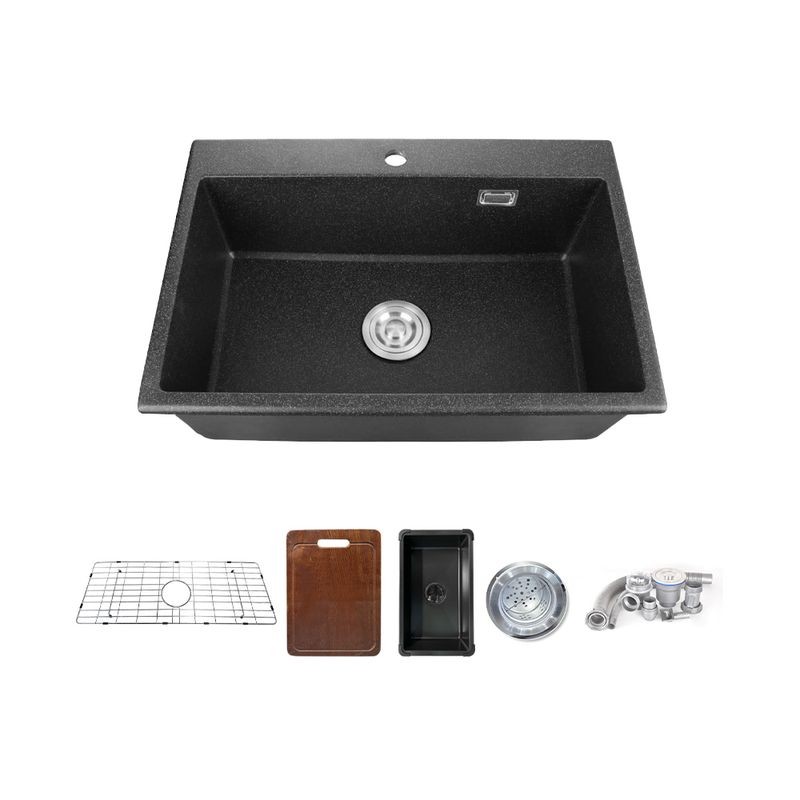 KITCHEN STUDIO ซิงค์แกรนิต 1 หลุม KSS-6047-4C-GBK | Shopee Thailand