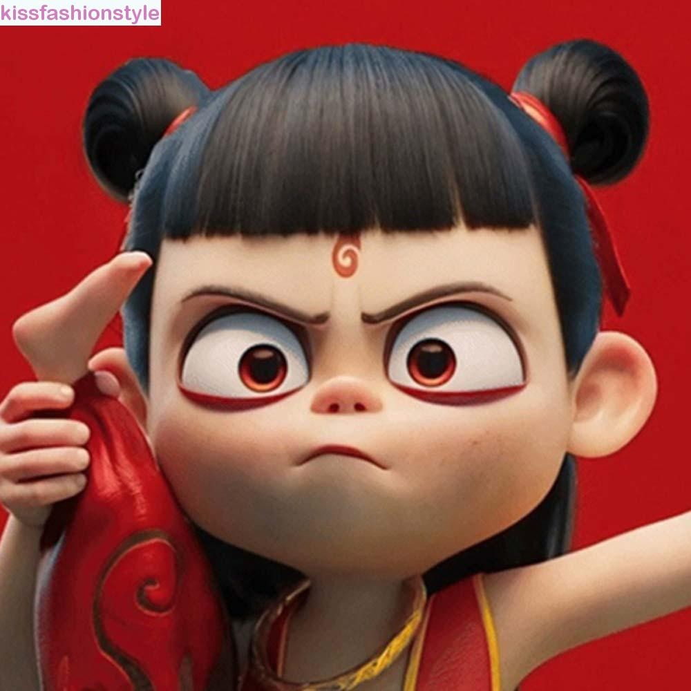 Kissfashionstyle NeZha Hair Hoop, Kwaii ตุ๊กตาพลาสติกแถบคาดศีรษะ, กิ๊บ ...