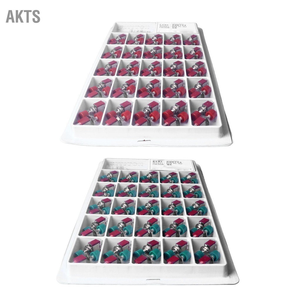 AKTS 50 ชิ้น Mini 6 มิลลิเมตร 3 Pin Momentary Push ปุ่มสวิทช์ NO NC ...