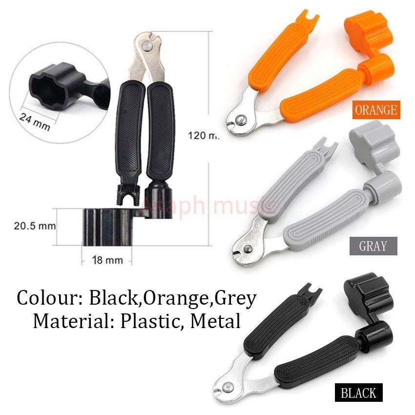 3 In 1 Multifunction Guitar String Winder String Pin Puller String ...