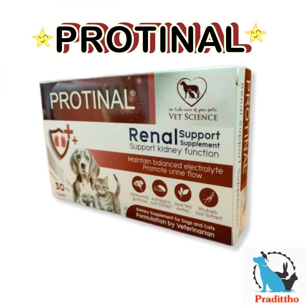 อาหารเสริมวิตามิน PROTINAL renal บำรุงไต สำหรับสัตว์เลี้ยง 1 กล่อง/30 ...