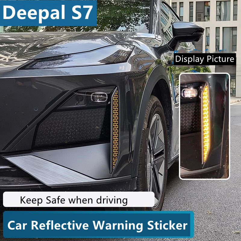 2pcs deepal S7 S07 Car เทปเตือนสะท้อนแสงสติกเกอร์ Night Safety Mark ...