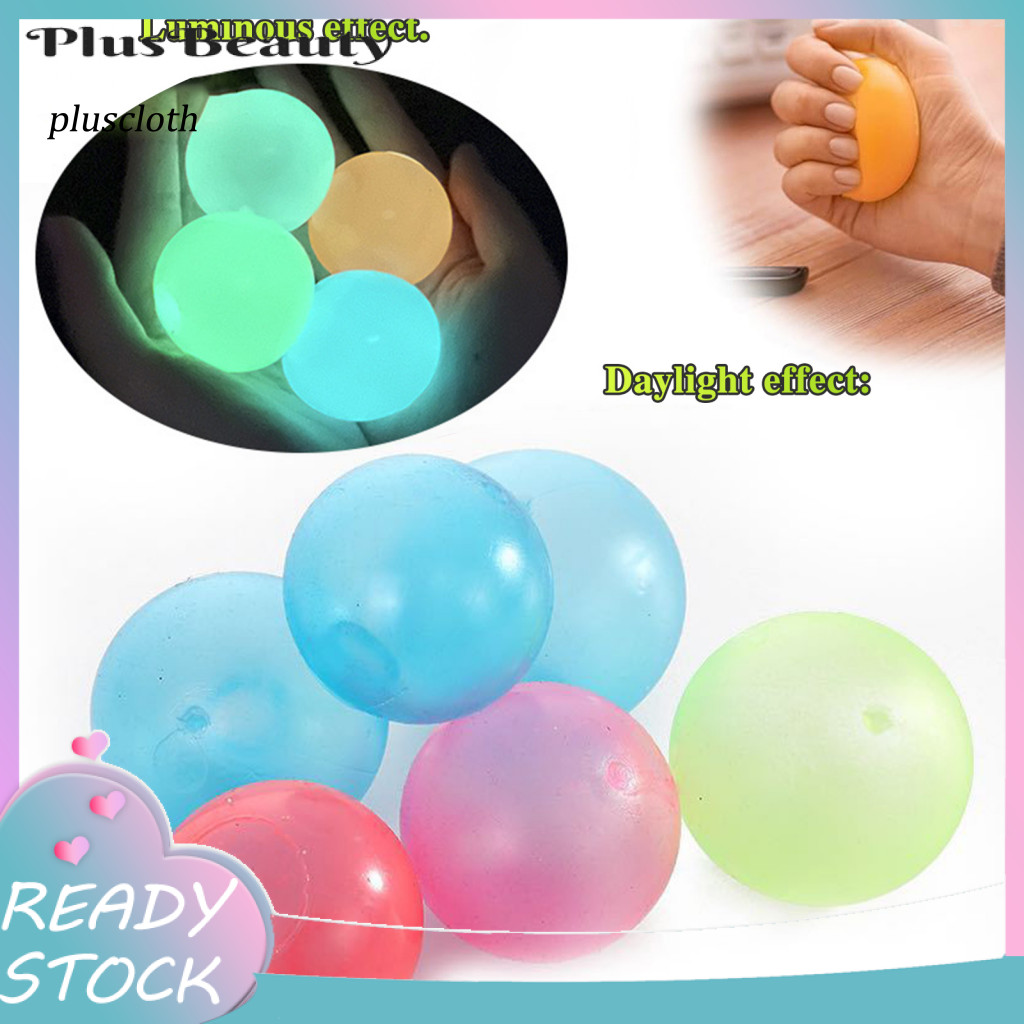 ลูกบอลเหนียวเรืองแสง Decompression Sticky Ball 24 ชิ้น Sticky Ball Glow ...