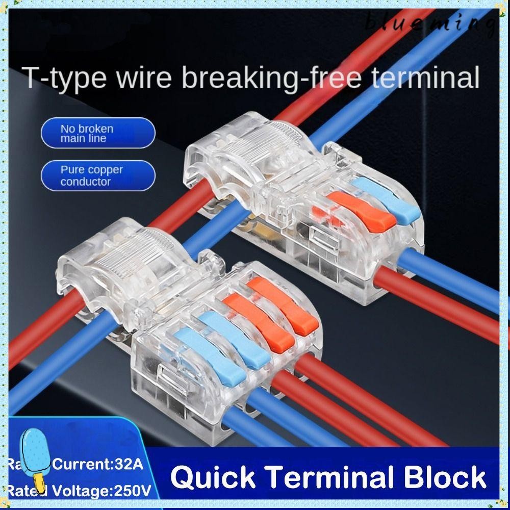 Blueming2 Quick Terminal Block, T type Mini Wire Connector, Docking ...