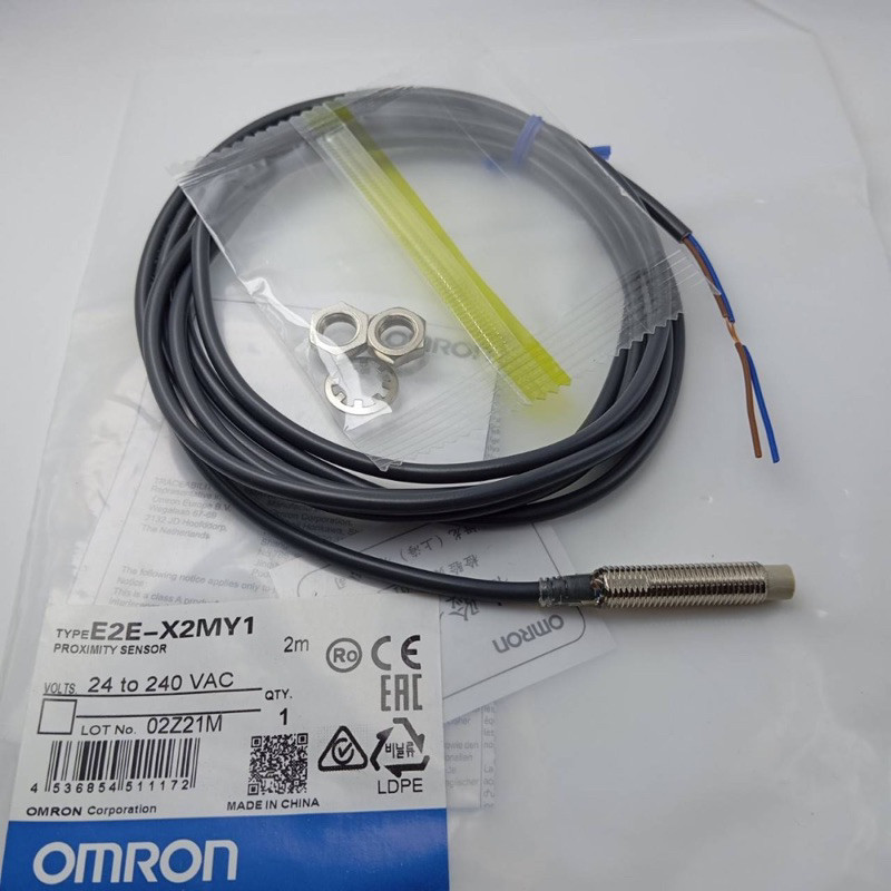 E2E-X2MY1 / E2E-X2MY1-Z Proximity Sensors หัว8MM ระยะ จับ2MM ชนิด NO ไฟ 90to 240VAC 2สาย ...