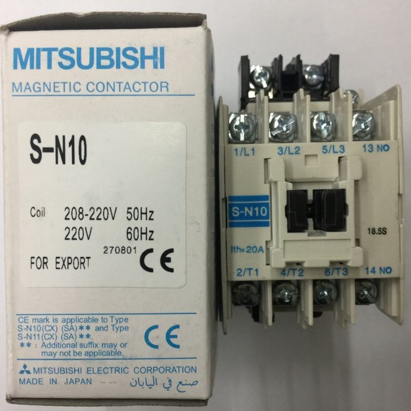 Mitsubishi sn10 S-N10 24vac 24vac 220vac 380vac 20A รับประกันนาน7 วัน MAGNETIC CONTACTOR i ร้าน ...