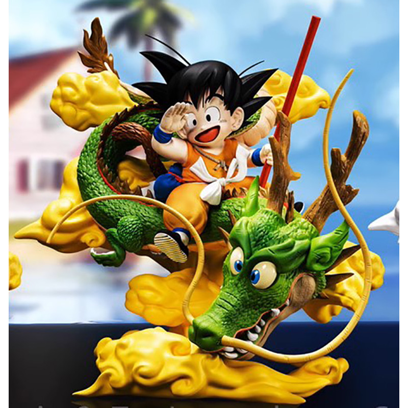 ฟิกเกอร์ อนิเมะ Dragon Ball Z Little Goku Ride the Shenron Somersault ...