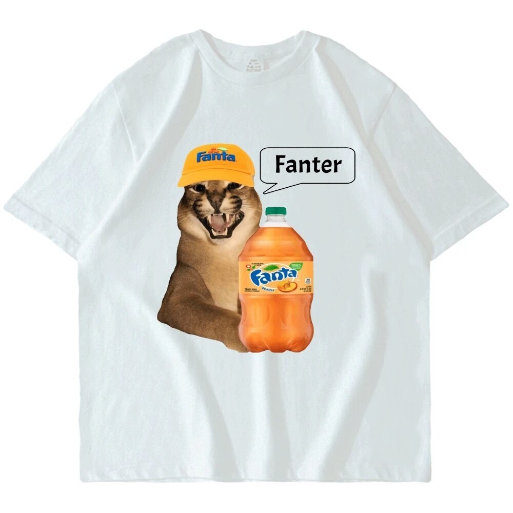 เสื้อยืด พิมพ์ลายการ์ตูนแมว Floppa Cat Meme Fanter สไตล์สตรีท 2022 | Shopee Thailand