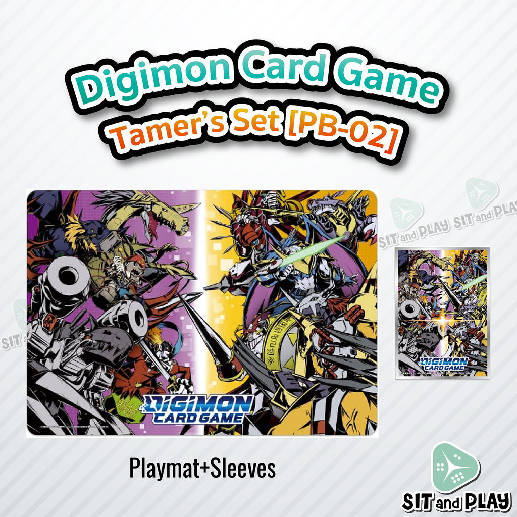 Digimon Card Game - Tamer's Set [PB-02] Playmat + Sleeves ลิขสิทธิ์ ...