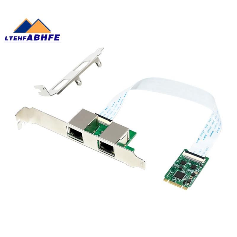 อะแดปเตอร์เซิร์ฟเวอร์ Gigabit Ethernet การ์ดเครือข่าย Gigabit M.2 B+M Dual Port Gigabit Server ...