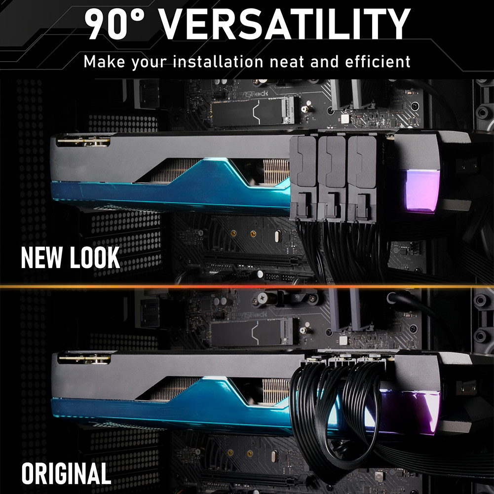 ~ 8-pin PCIe GPU ตัวเชื่อมต่อพวงมาลัยพลังงานกราฟิกการ์ดอะแดปเตอร์เชื่อม ...
