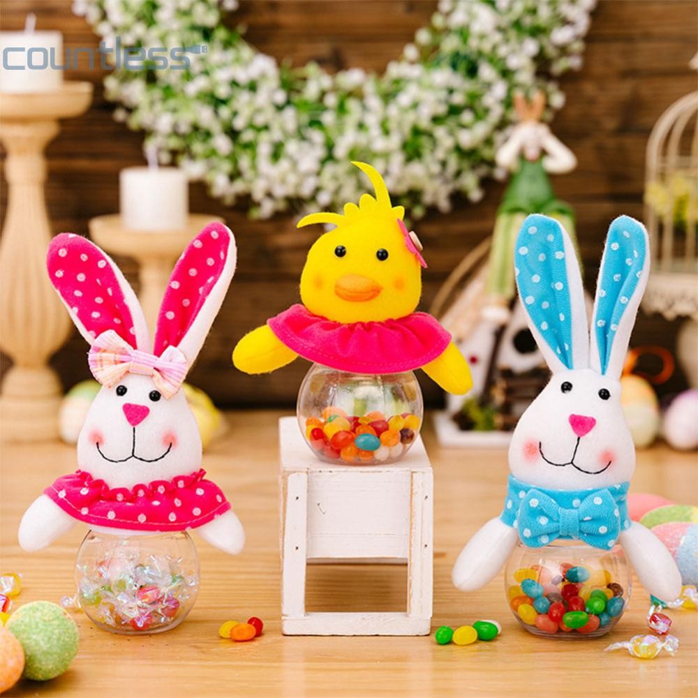 Easter Bunny Candy Jar กล่องขนมใสภาชนะเก็บรักษากล่องโปรดปราน [courless ...