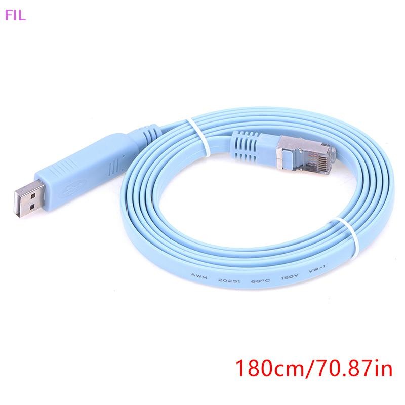 Fil 1.8M USB ถึง RJ45 USB ถึง RS232 Serial To RJ45 CAT5 คอนโซลอะแดปเตอร ...