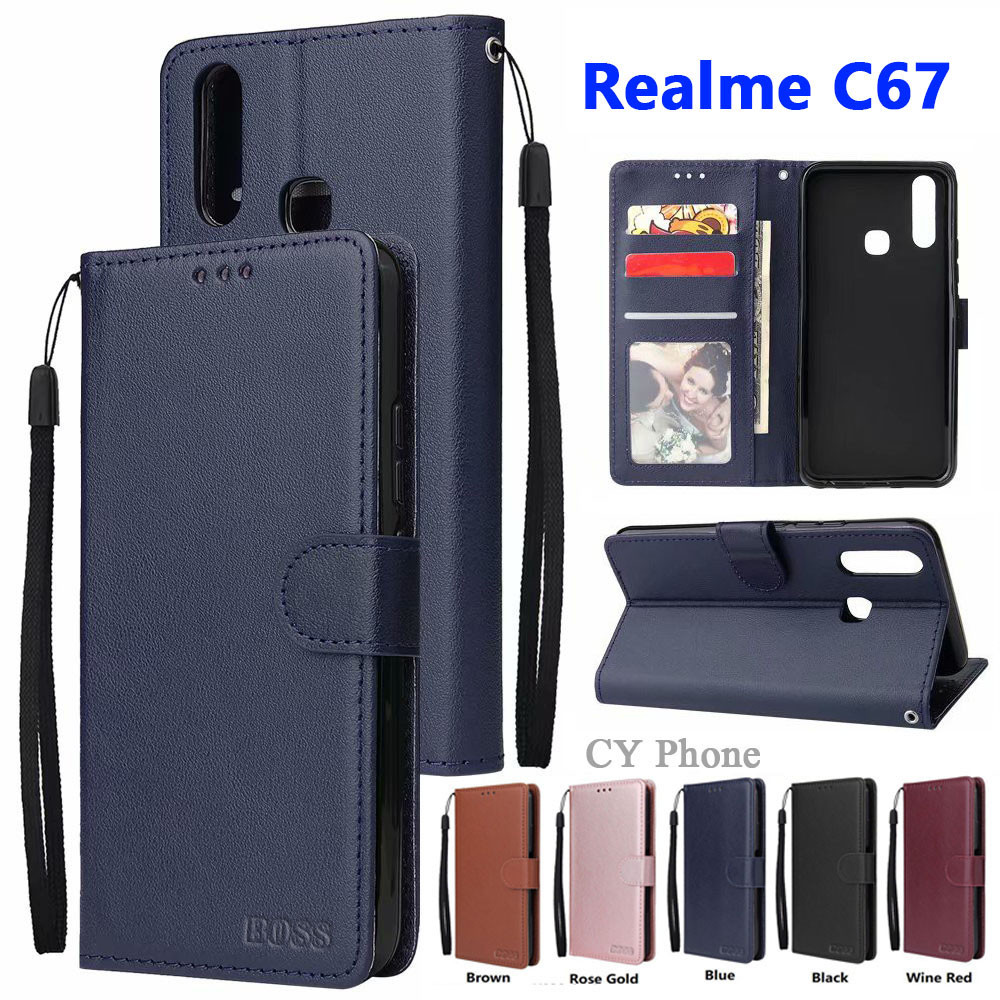 รุ่นใหม่ Realme C65 C63/C61 C67 4G 12 5G 12X 12Pro 12Pro+ Note 50 เคสฝาพับ แถมสาย ล็อคได้ C53 ...