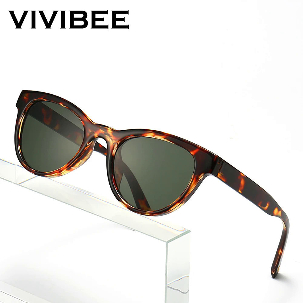 Cat Eye Sunglasses Women Leopard Frame Retro Cateye Summer Jasper Green ...
