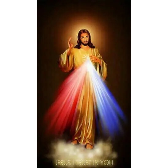 Divine Mercy Love Jesus Christ Motivational Willis Art โปสเตอร์ผ้าไหม ...