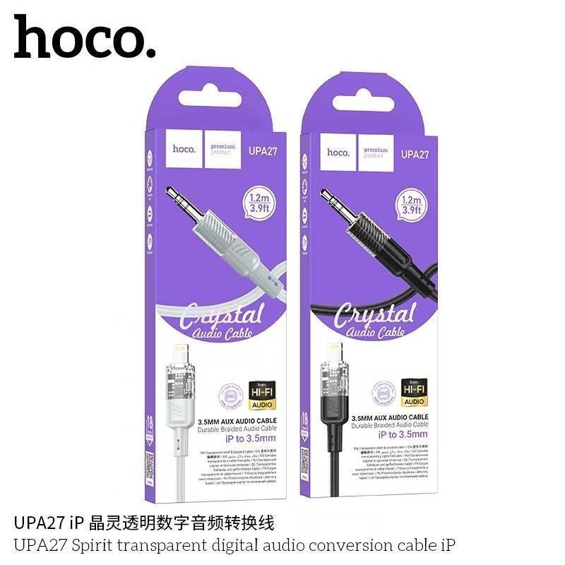 Hoco UPA27 สายแปลง iOS / Type-C / 3.5 เป็น AUX 3.5 mm รองรับ iOS Phone ...