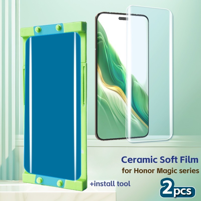 ฟิล์มเซรามิคกันรอยหน้าจอ แบบเต็มจอ สําหรับ Honor Magic5 Magic4 Pro Ultimate Magic3 Magic6 Pro ...