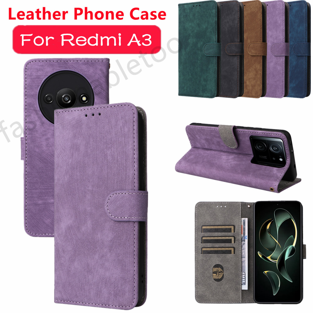 Flip หนังสําหรับ Redmi A3 plus A3X A3 X A3 + A3plus 3X RedmiA3 plus ...