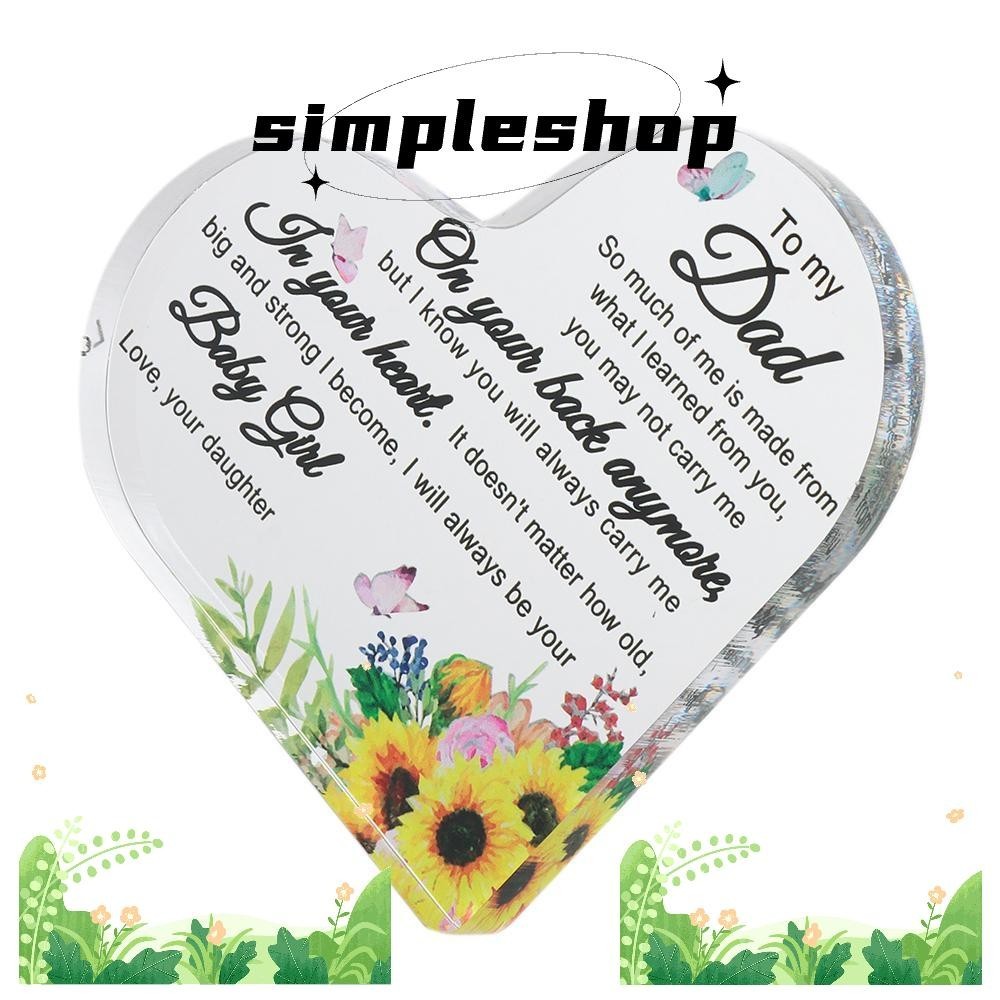 Simple Dad ของขวัญวันเกิด รูปหัวใจ 4.7×4.7 นิ้ว อเนกประสงค์ ทําความ ...