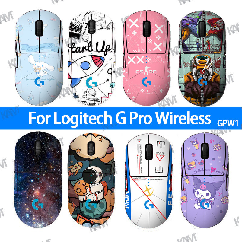 Kam แผ่นฟิล์มกันรอย กันลื่น ดูดซับเหงื่อ กันรอยขีดข่วน ลายการ์ตูน สําหรับ Logitech G Pro GPW1 ...