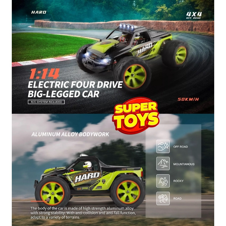 รถควบคุม รถบังคับ WLtoys 144002 4WD ความเร็ว 50 กม/ชม Lithium Battery ...