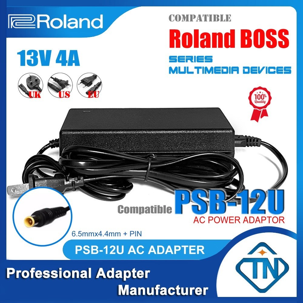 อะแดปเตอร์พาวเวอร์ซัพพลาย 13V 4A AC DC PSB-12U สําหรับเครื่องขยายเสียงกีตาร์ ROLAND BOSS AC-33 ...