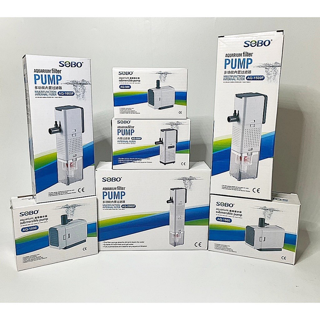 SOBO AQ500, AQ1000, AQ1500 ปั๊มน้ำ SOBO AQ-500F, AQ-1000F AQ-1500F AQ ...