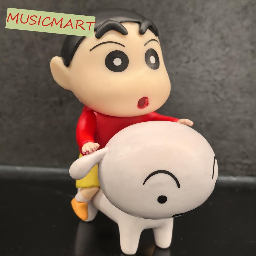 Musicmart Crayon Shin-Chan รูป, ขี่ Nohara Shiro Nohara Shinnosuke Shin Chan ของเล่น, สุนัขสีขาว ...