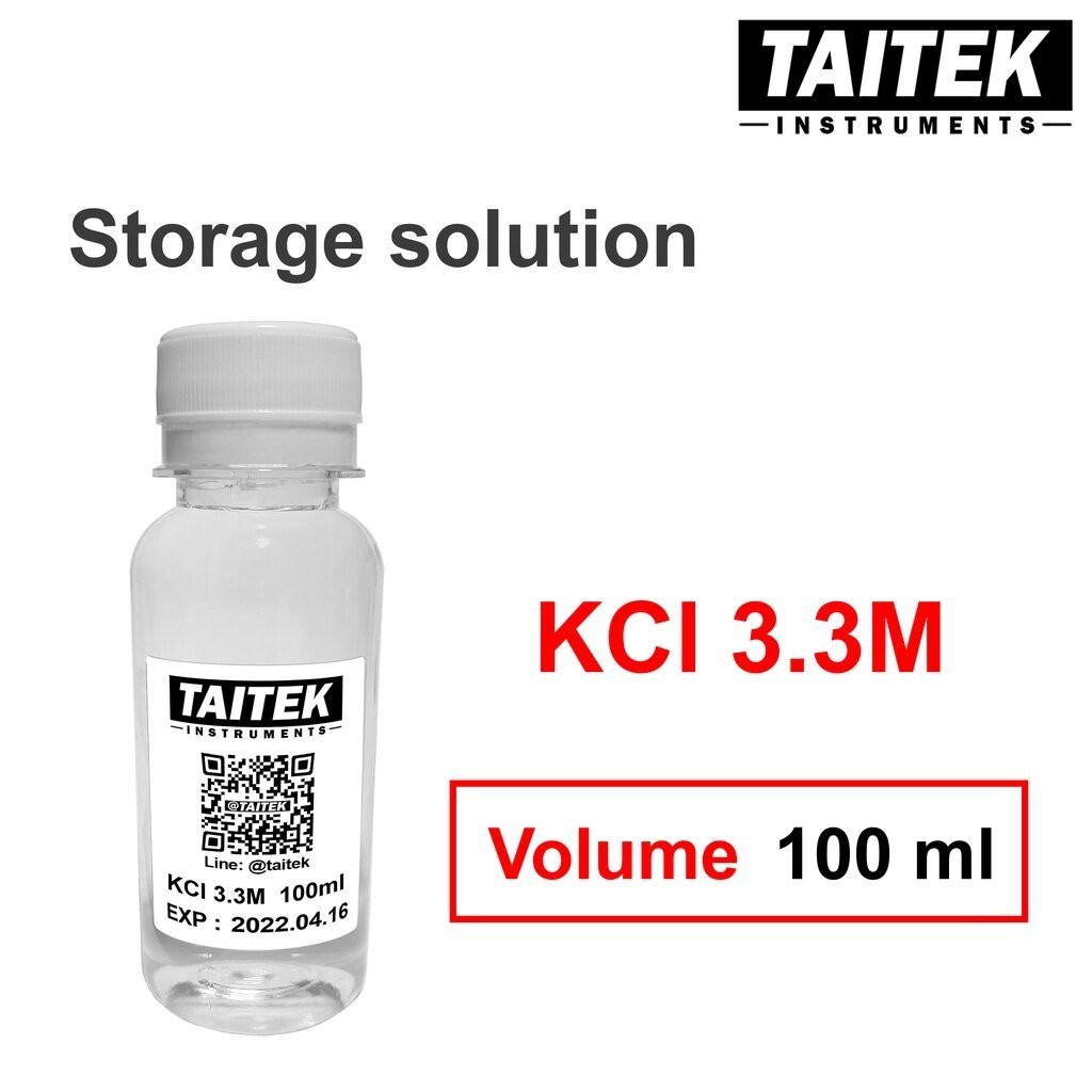 TAITEK pH/ORP Electrodes Storage Solution KCl 3.3M for pH and ORP Meters (100 mL) | Shopee Thailand