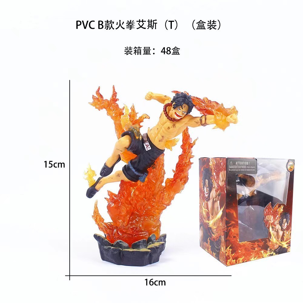 โมเดลฟิกเกอร์ อนิเมะ One Piece Fire Fist Luffy Cross Ace Sanji CAO4 ...