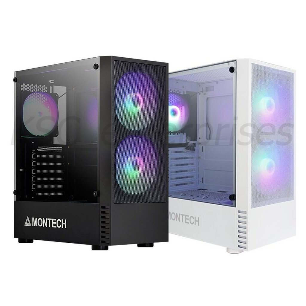 Case Montech X2 MESH (3 x FAN) Rainbow RGB ATX mATX itx Tempered Glass ...