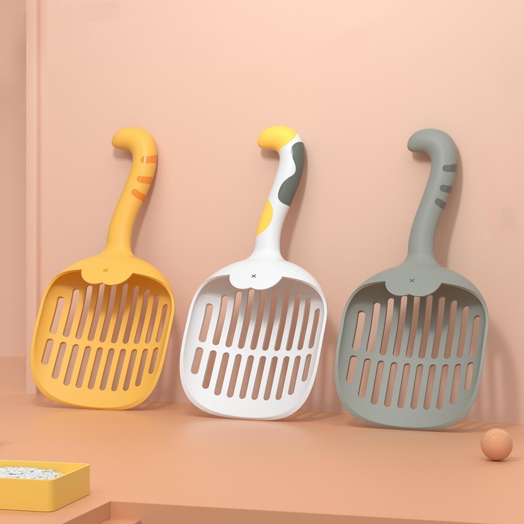 Cat Litter Scooper Cat Tail Handle ขนาดใหญ่ Pooper Scooper Hollow Poop ...