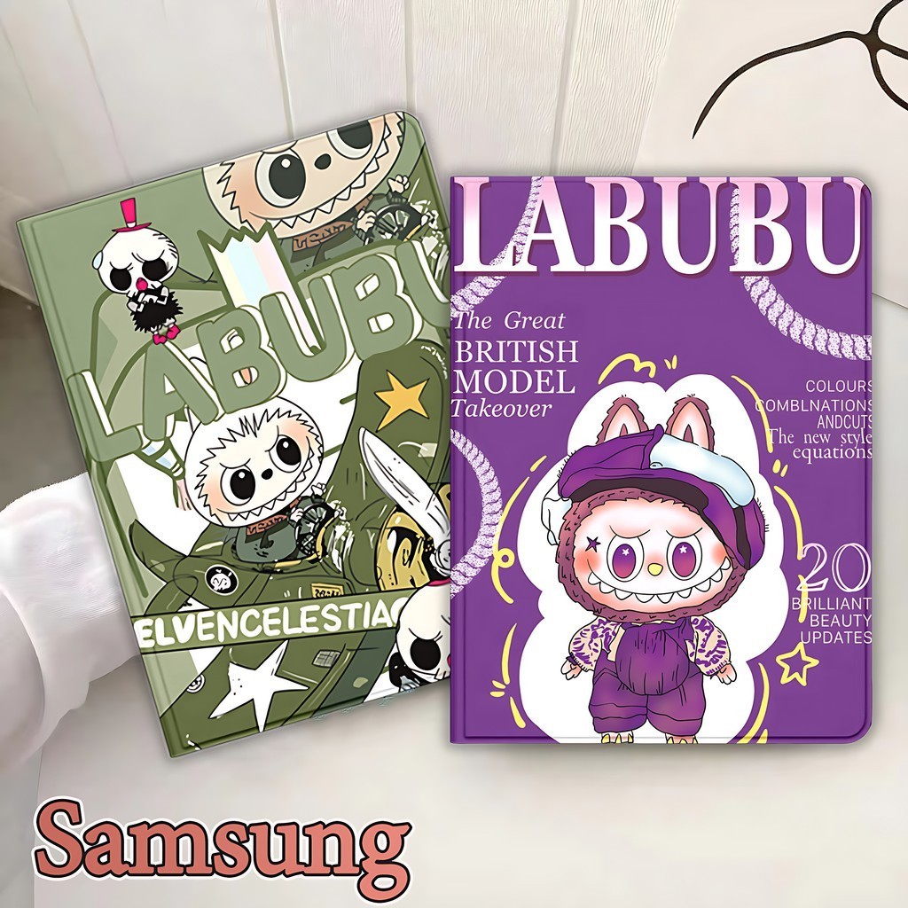 Labubu เคสฝาพับ Samsung Galaxy Tab S7 S8 S9 S7FE S9FE S9FE+ S6 Lite A8 ...