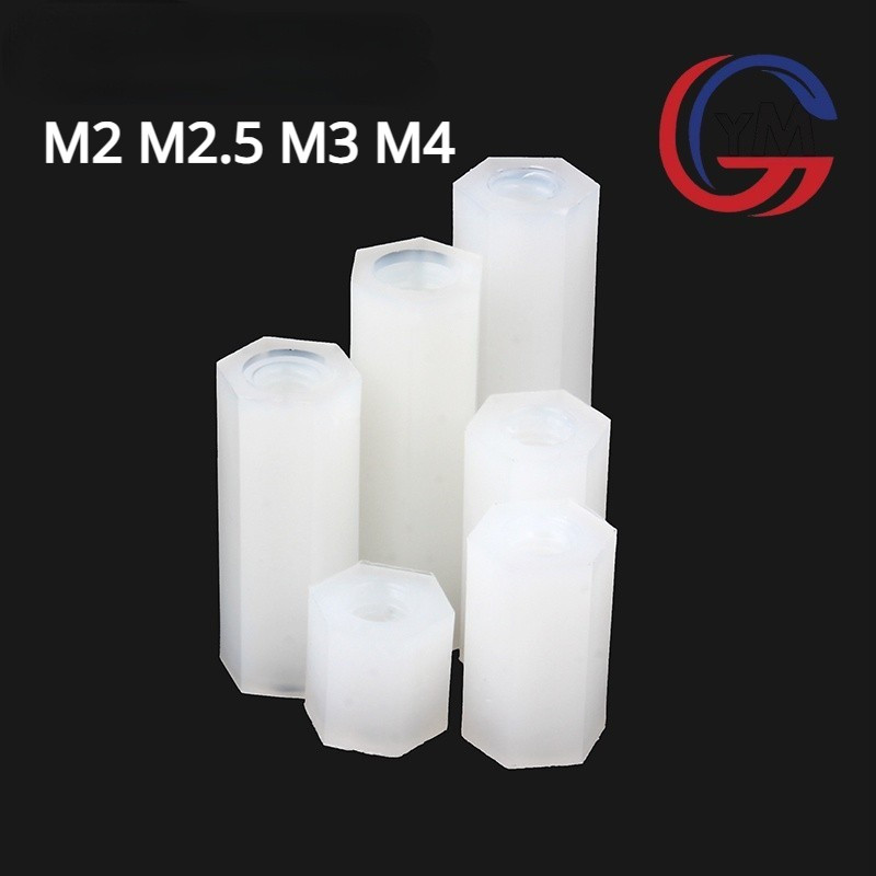 [ Ymh1] Nylon Spacer สีขาว FF M2M2.5M3M4 เสารองบอร์ด ไนลอน เมียเมีย DIY พลาสติก ไนล่อน Double ...