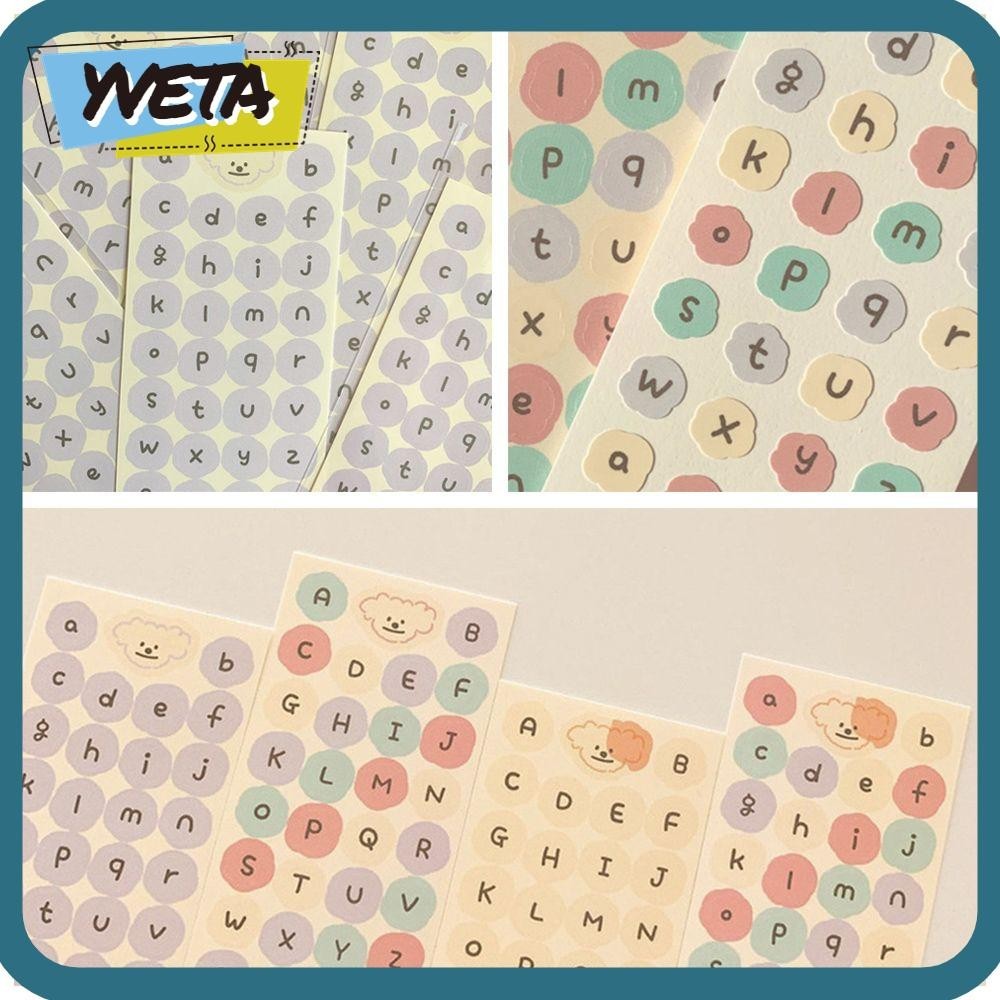 Yveta สติ ๊ กเกอร ์ ตัวอักษรงานฝีมือสมุดไดอารี ่ หน ้ าท ้ อง DIY กาวในตัว | Shopee Thailand