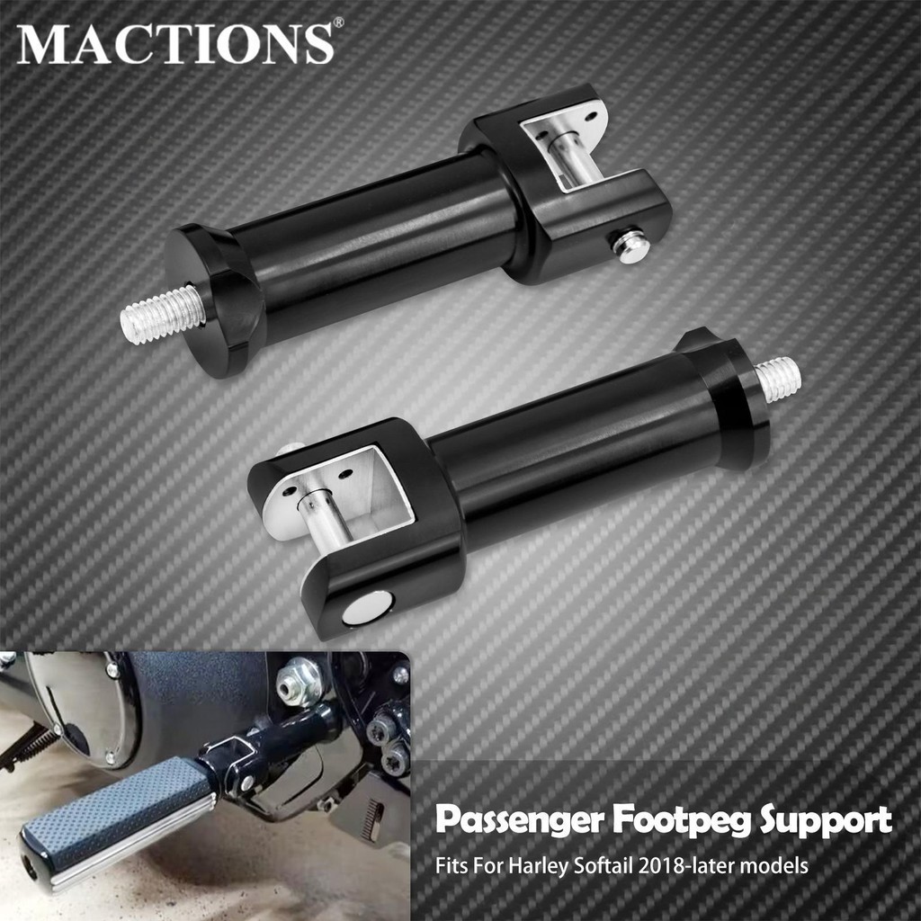 YJ Motorcycle Black Passenger Foot Pegs Support Mount Rear Footrest Kit ...