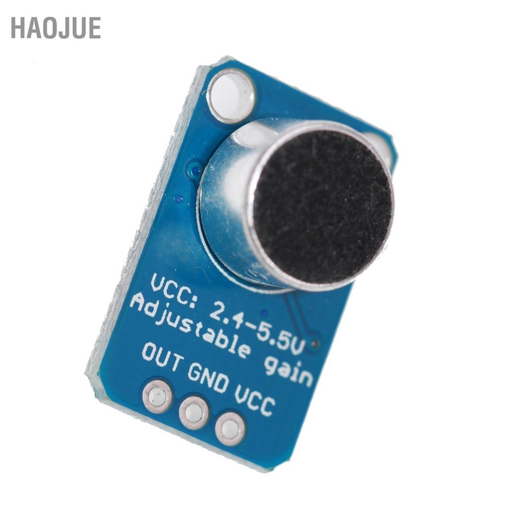 HaoJue Electret ไมโครโฟนเครื่องขยายเสียงโมดูล MAX4466 Preamplifier ...