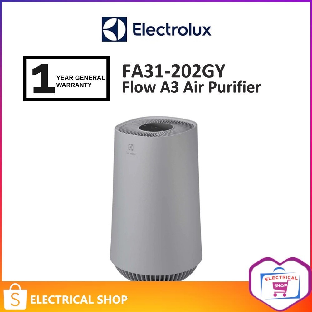 Electrolux Flow A3 เครื่องฟอกอากาศ FA31-202GY พร้อมกรอง 4 ขั้นตอน สําหรับ 26m2 ครอบคลุมห้อง ...