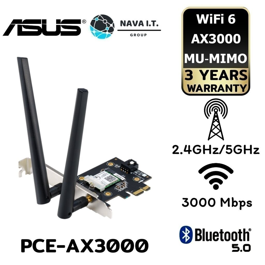 ⚡️กรุงเทพฯด่วน1ชั่วโมง⚡️ ASUS PCE-AX3000 BULK WIRELESS LAN ASUS PCI-E ...