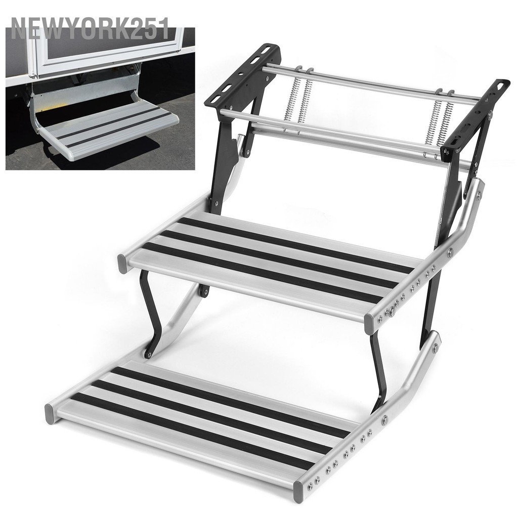 Newyork251 RV Double Steps Manual Foldable Aluminium Alloy Ladder with ...