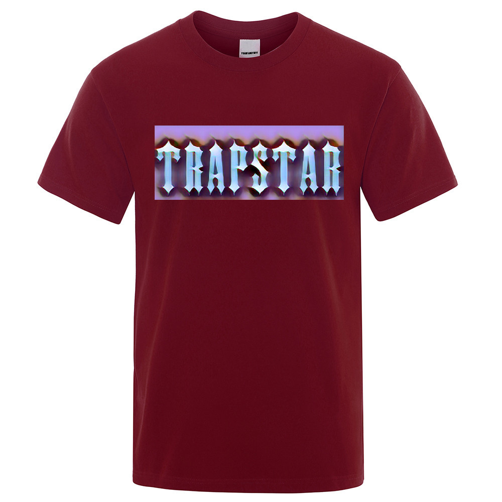 Trapstar London โลโก้ออกแบบ Mens เสื้อผ้า Hip Hop คุณภาพสูงหลวมเสื้อยืด ...