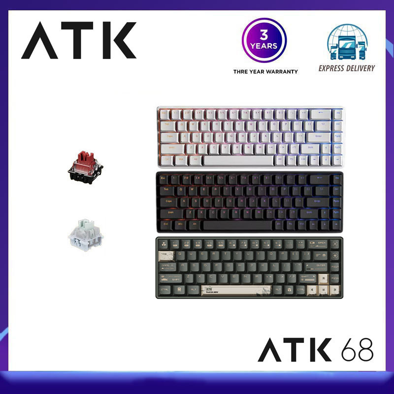 Atk ATK68 AIR แบบมีสายโหมดเดียว esports สวิตช์แม่เหล็กคีย์บอร์ดแบบกลไก RGB แบบถอดเปลี่ยนได้ร้อน ...