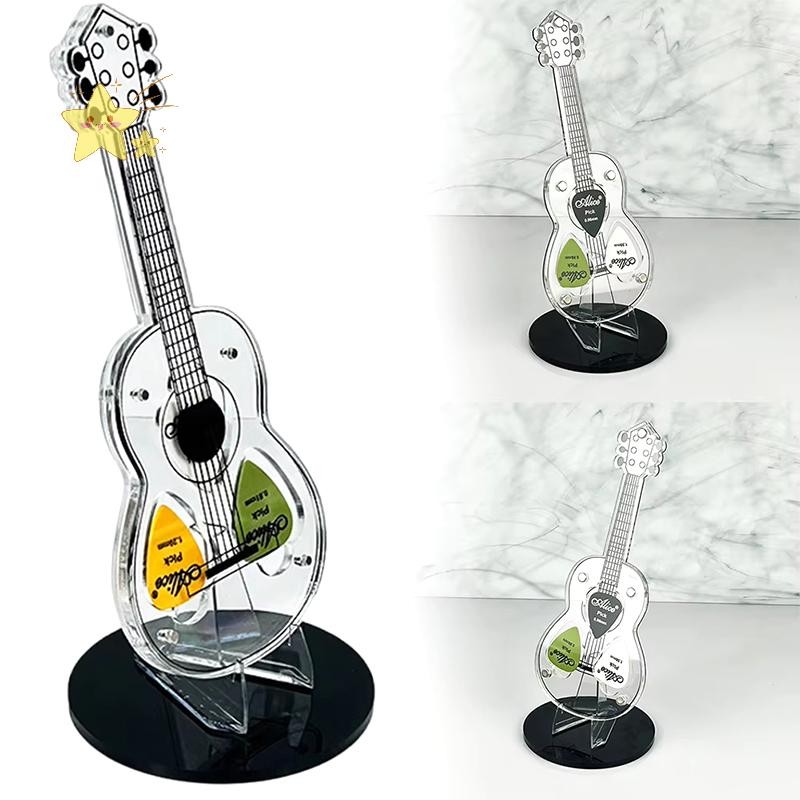 [JBTH] อะคริลิคกีตาร์ Pick Holder Plectrum กรณีกีตาร์ Pick Rack สําหรับ Picks Storage และ ...
