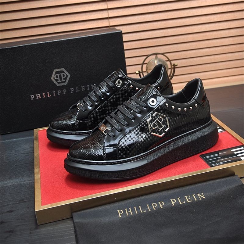 รองเท้าผู้ชายใหม่ PHILIPP PIEIN รองเท้าผ้าใบทันสมัย หนังแท้ รองเท้ากีฬา ...