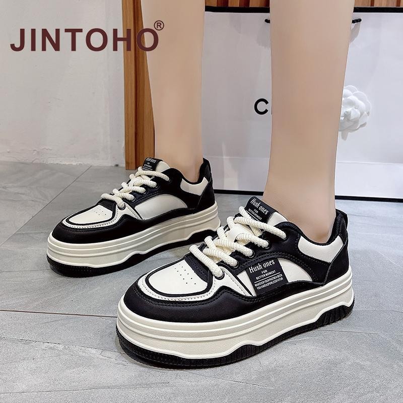 Jintoho คุณภาพสูงสุภาพสตรีแฟชั่น Casual หนา Soled รองเท้ายาง Non Slip ...